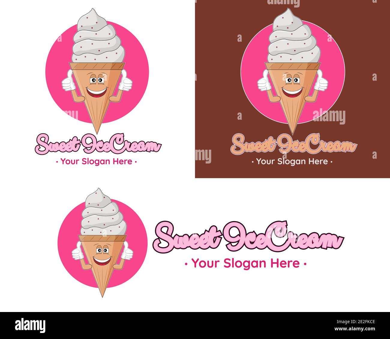 Illustration vector design of sweet ice cream template logo for your ...