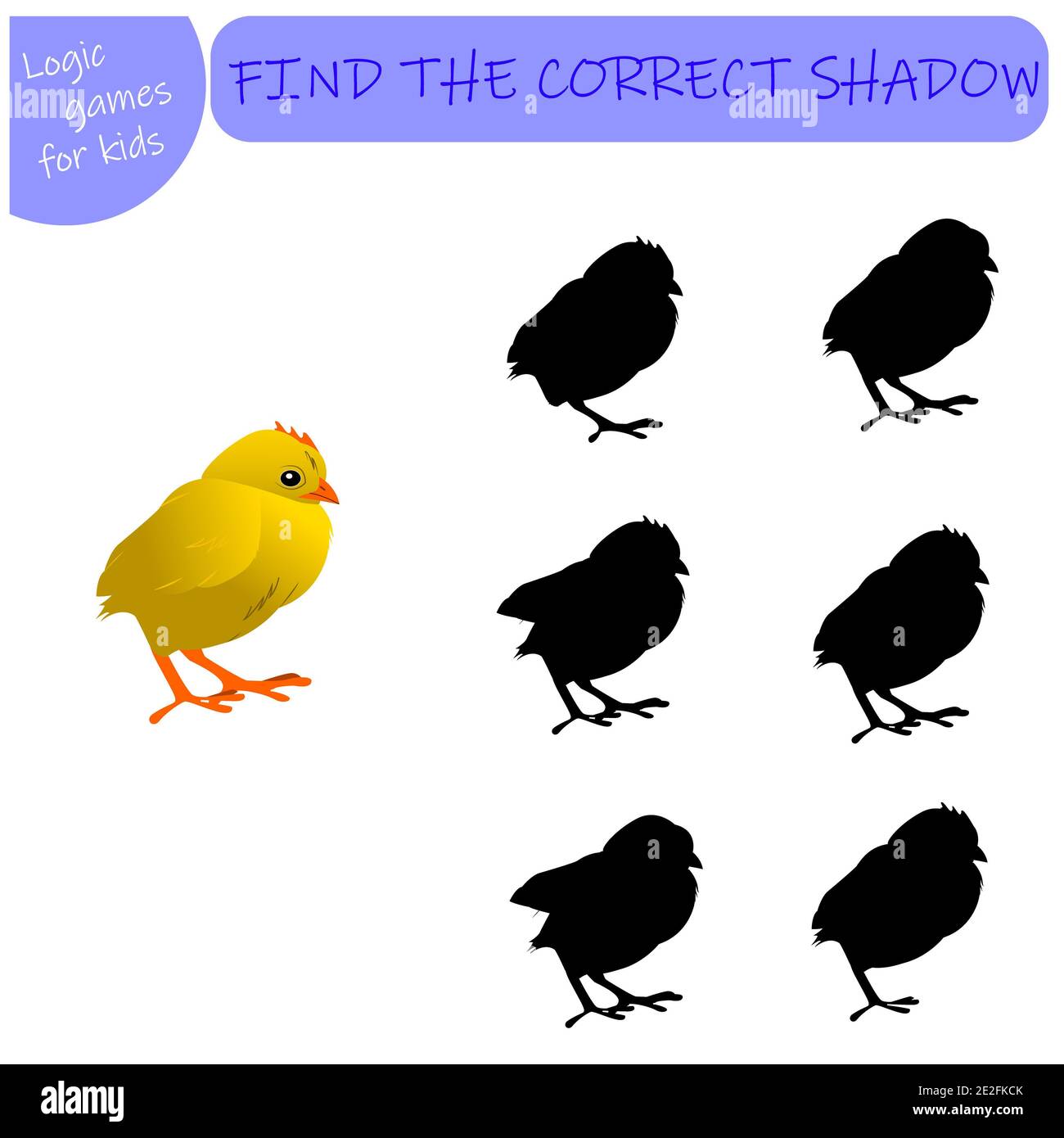game for kids find the right shadow Stock Photo - Alamy