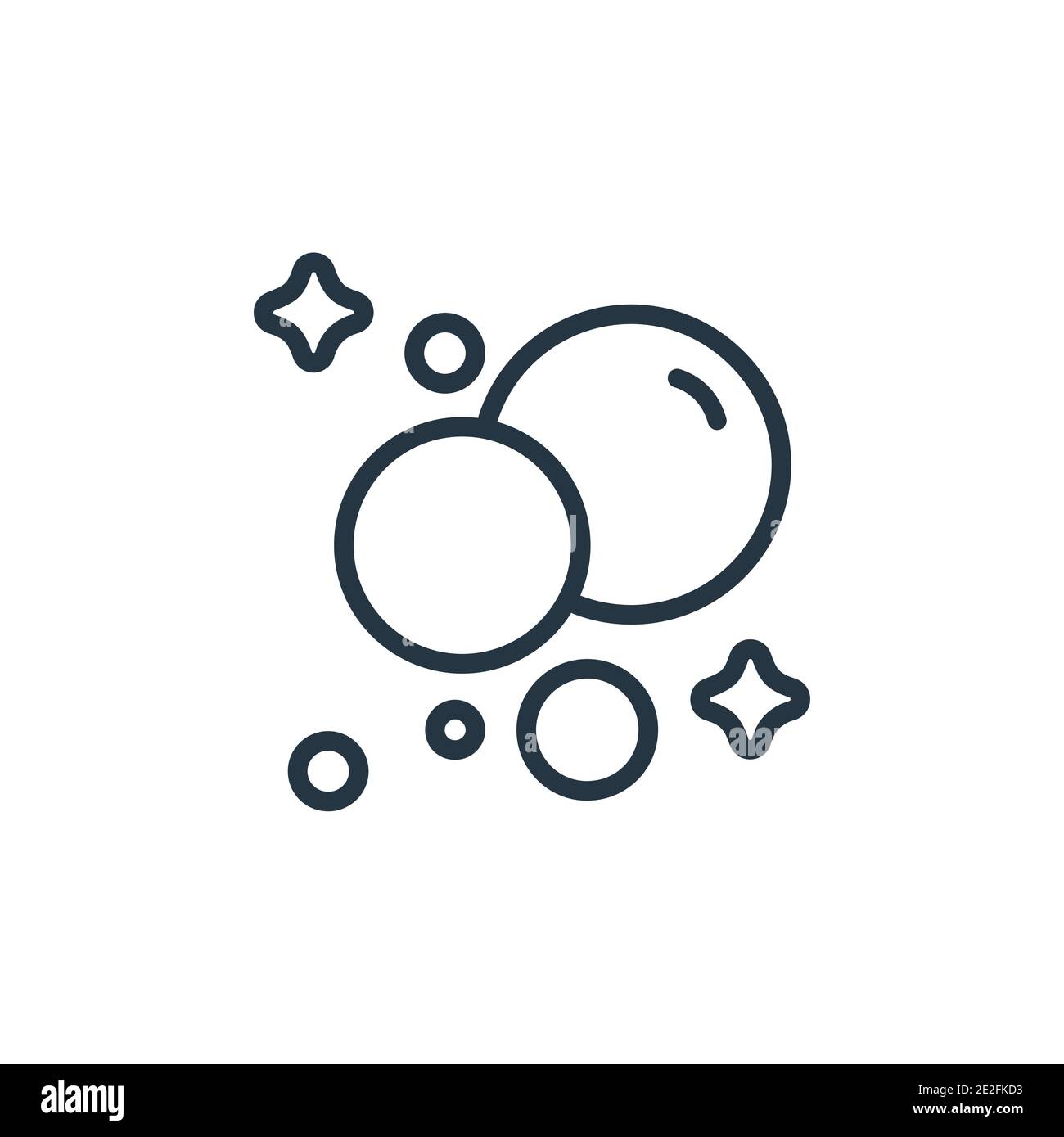 Bubbles outline vector icon. Thin line black bubbles icon, flat vector ...