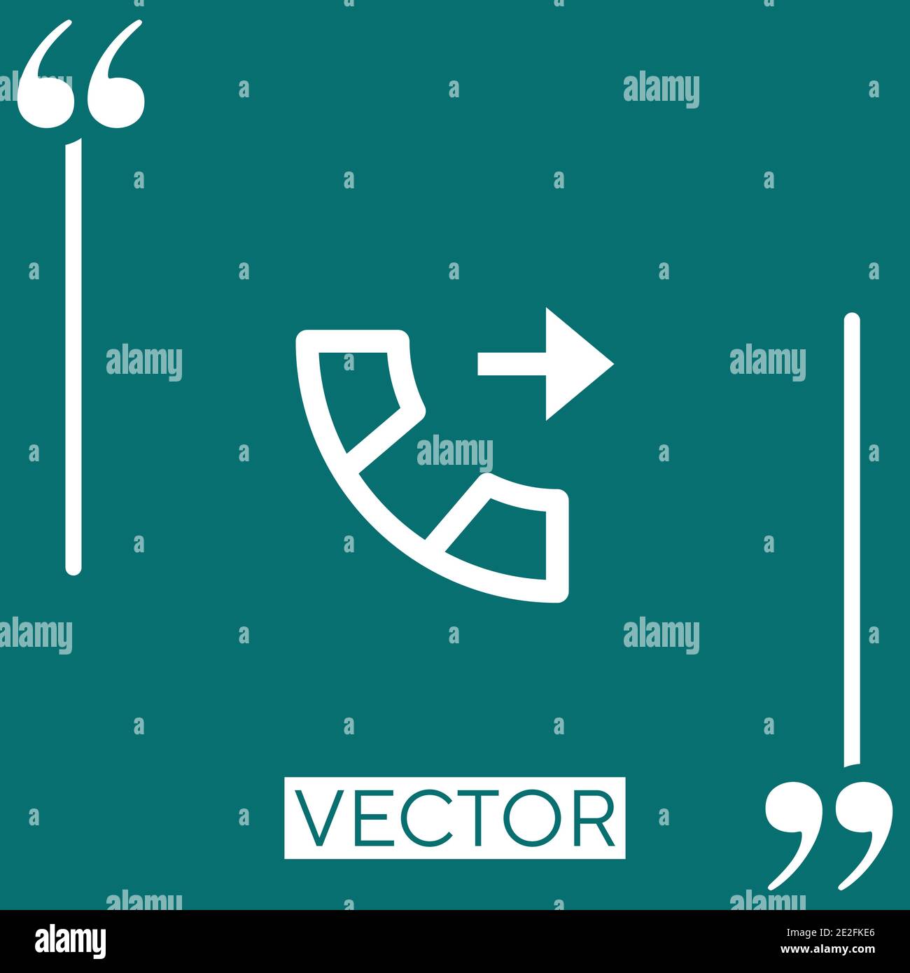 forward call vector icon Linear icon. Editable stroke line Stock Vector ...