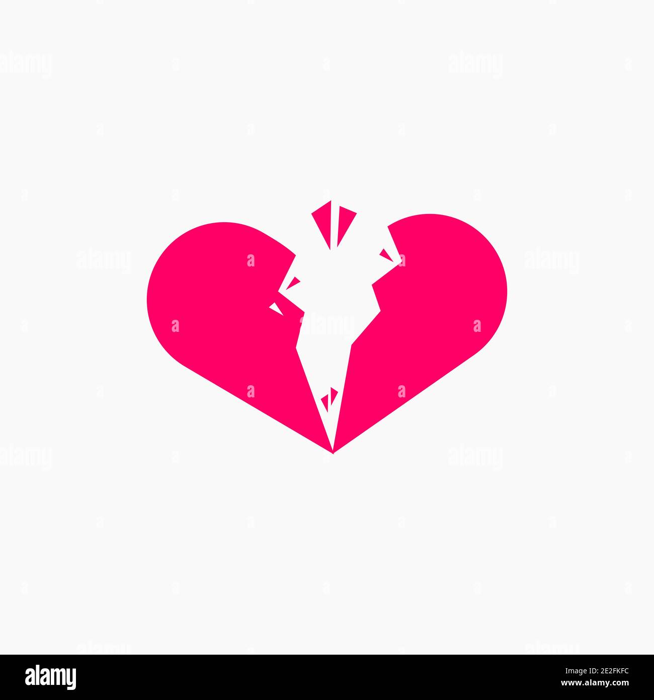 Broken Heart Love Crack Illustration Vector Template Stock Vector Image ...