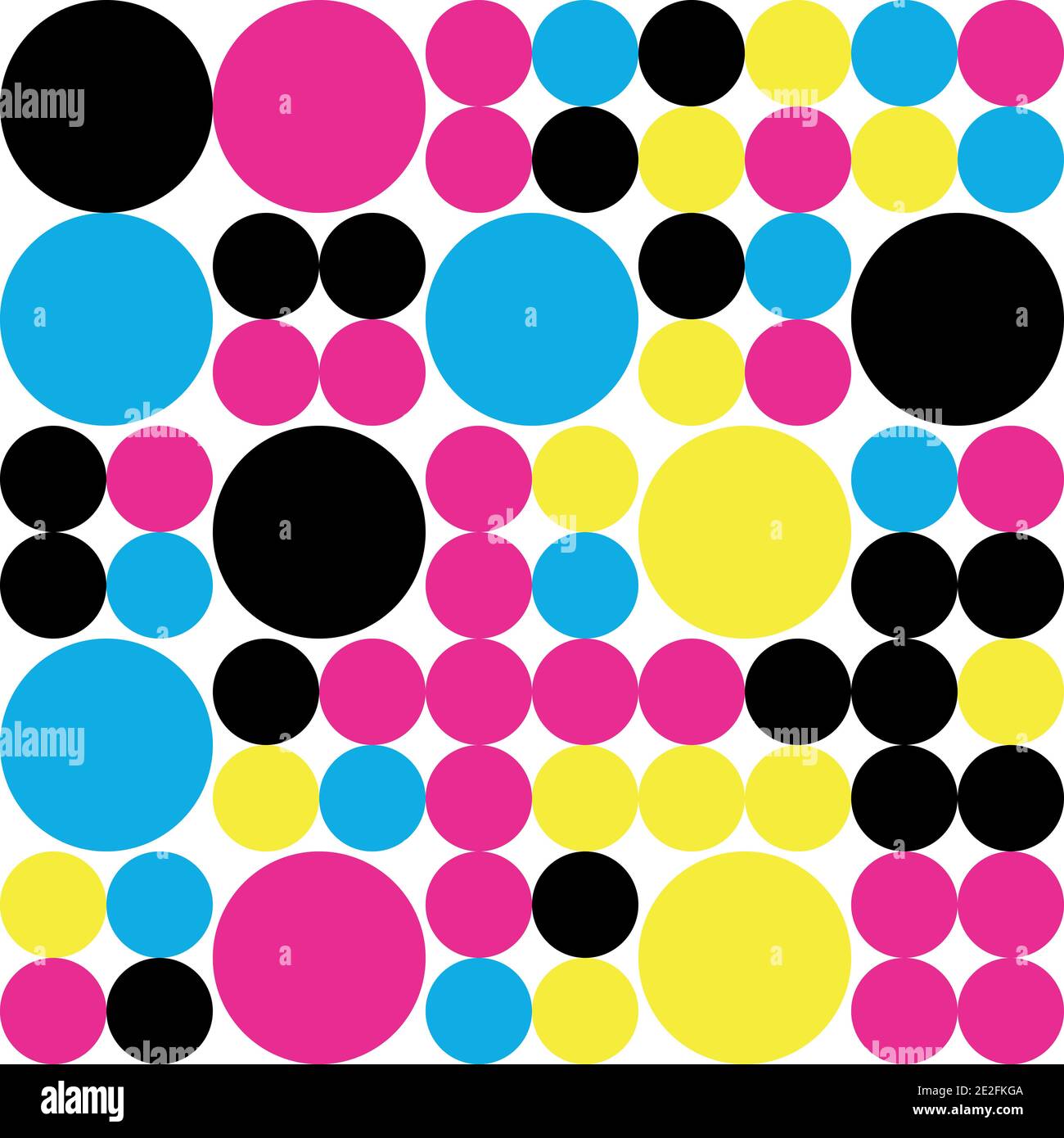 Abstract geometric retro design. Vector dotted seamless pattern in CMYK ...