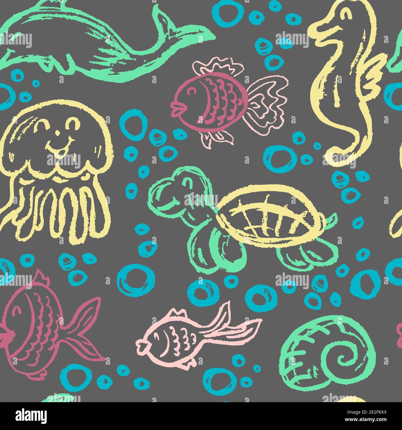 Fish drawn with crayons hi-res stock photography and images - Alamy