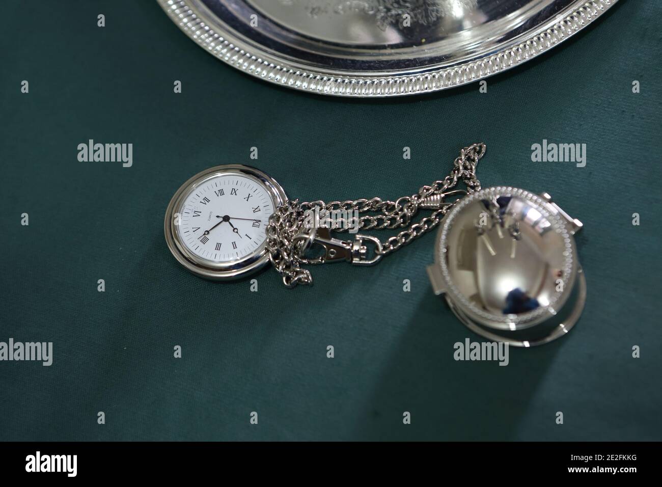 Handmade vintage watch with chain Stock Photo - Alamy