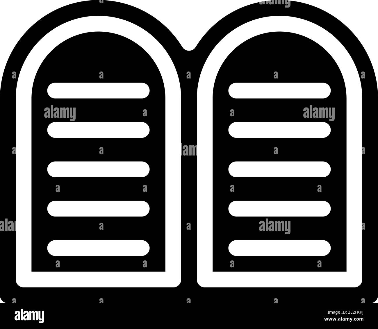tablets of stone glyph icon vector illustration Stock Vector Image ...