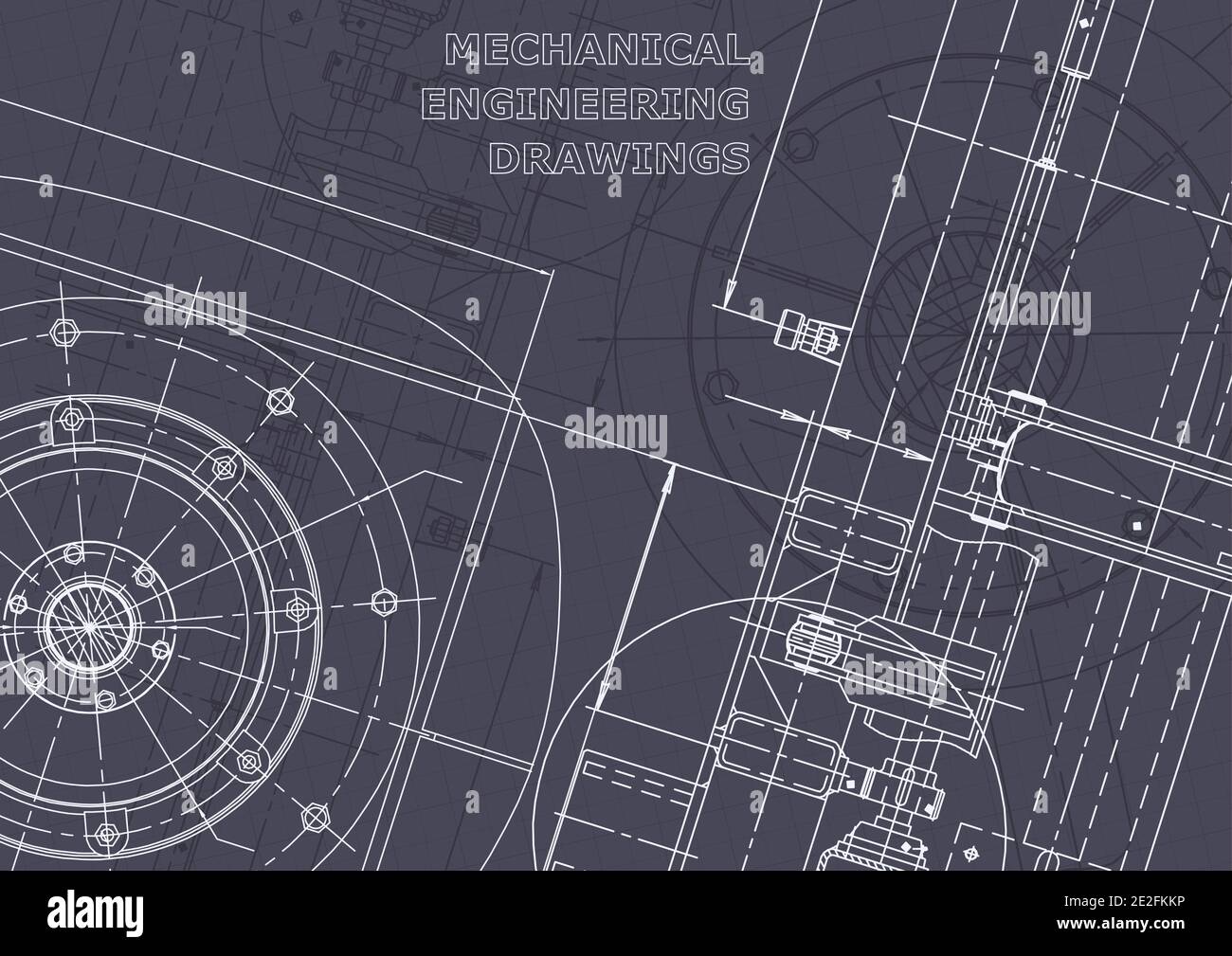 Blueprint. Vector engineering illustration. Cover, flyer, banner ...