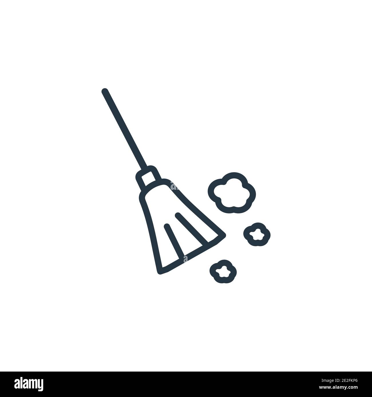 Sweeping outline vector icon. Thin line black sweeping icon, flat ...