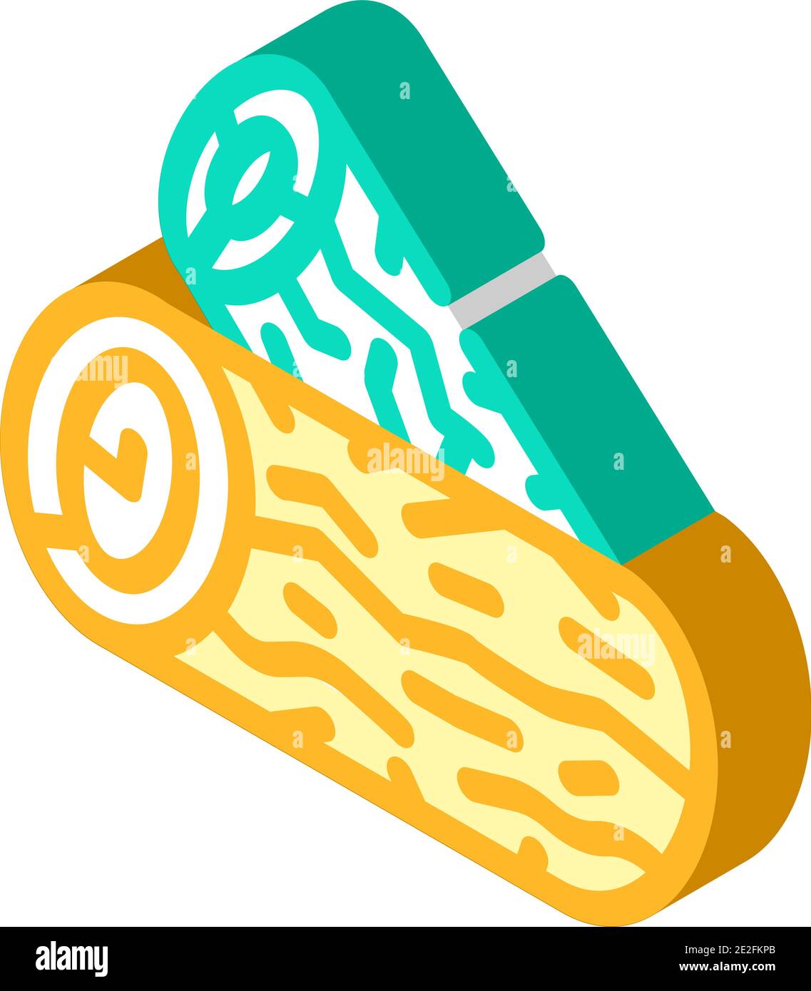 firewood timber isometric icon vector illustration color Stock Vector ...