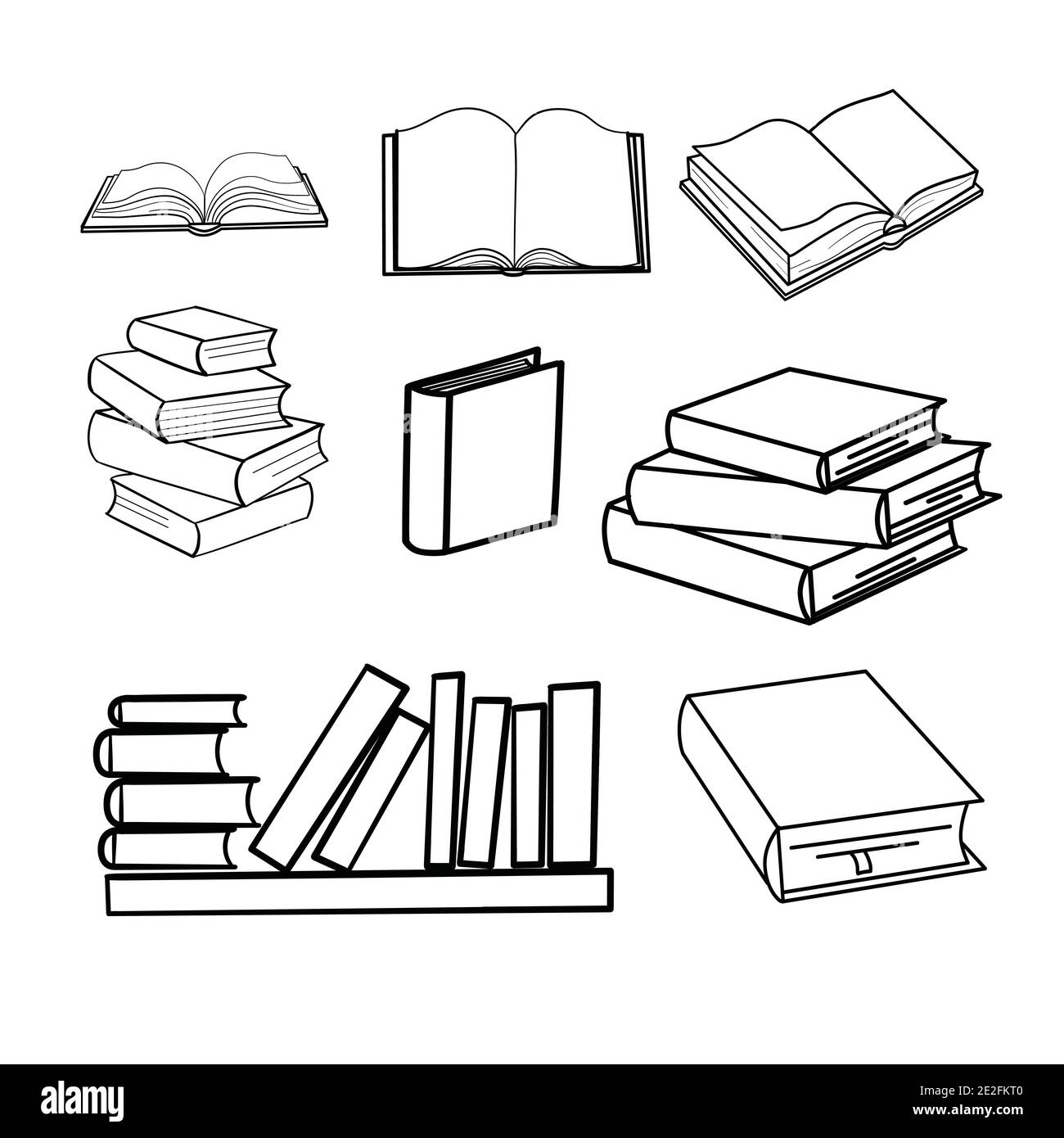 sketches of books. Vector illustration Stock Vector Image & Art - Alamy