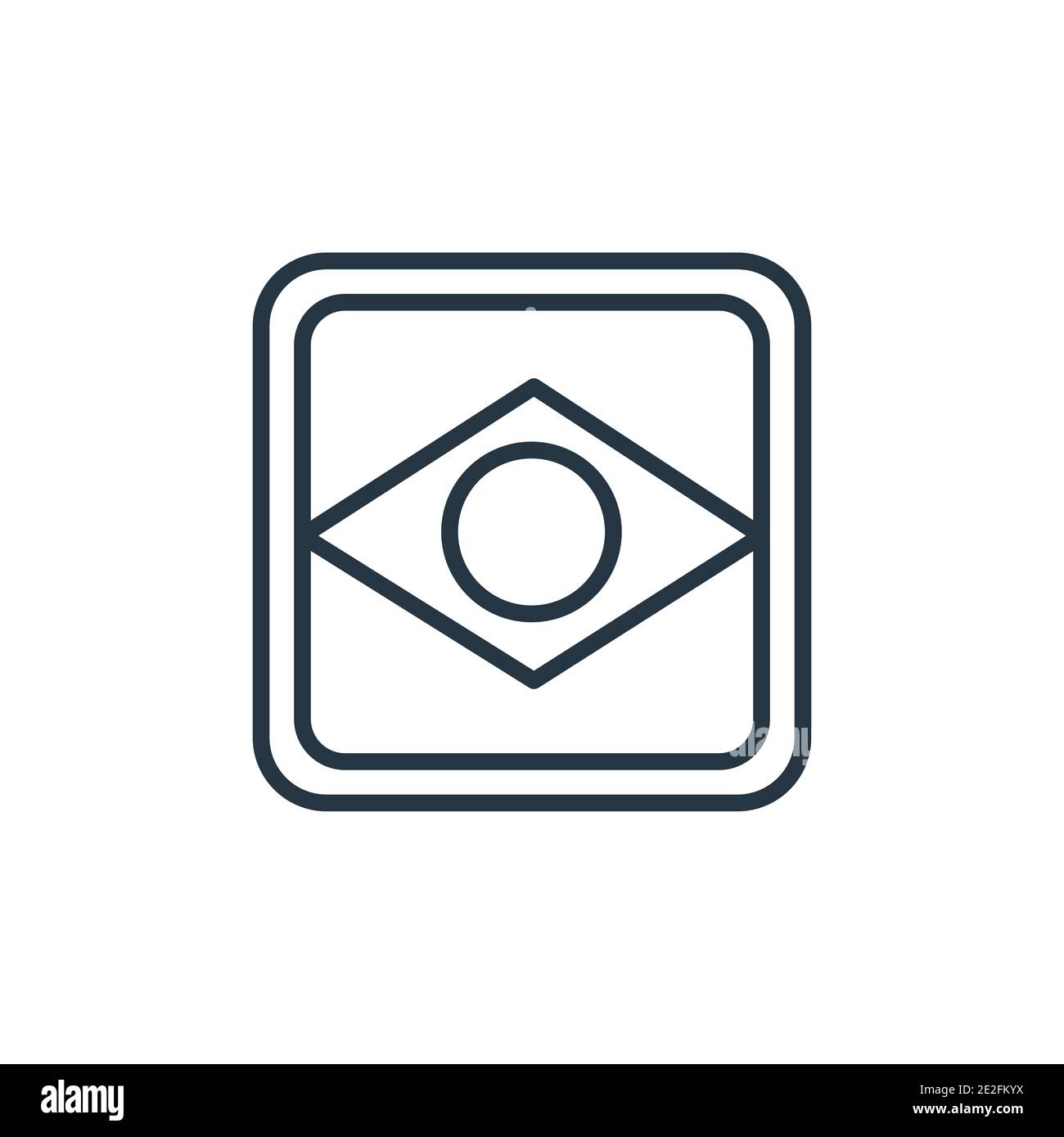 Brazil outline vector icon. Thin line black brazil icon, flat vector ...