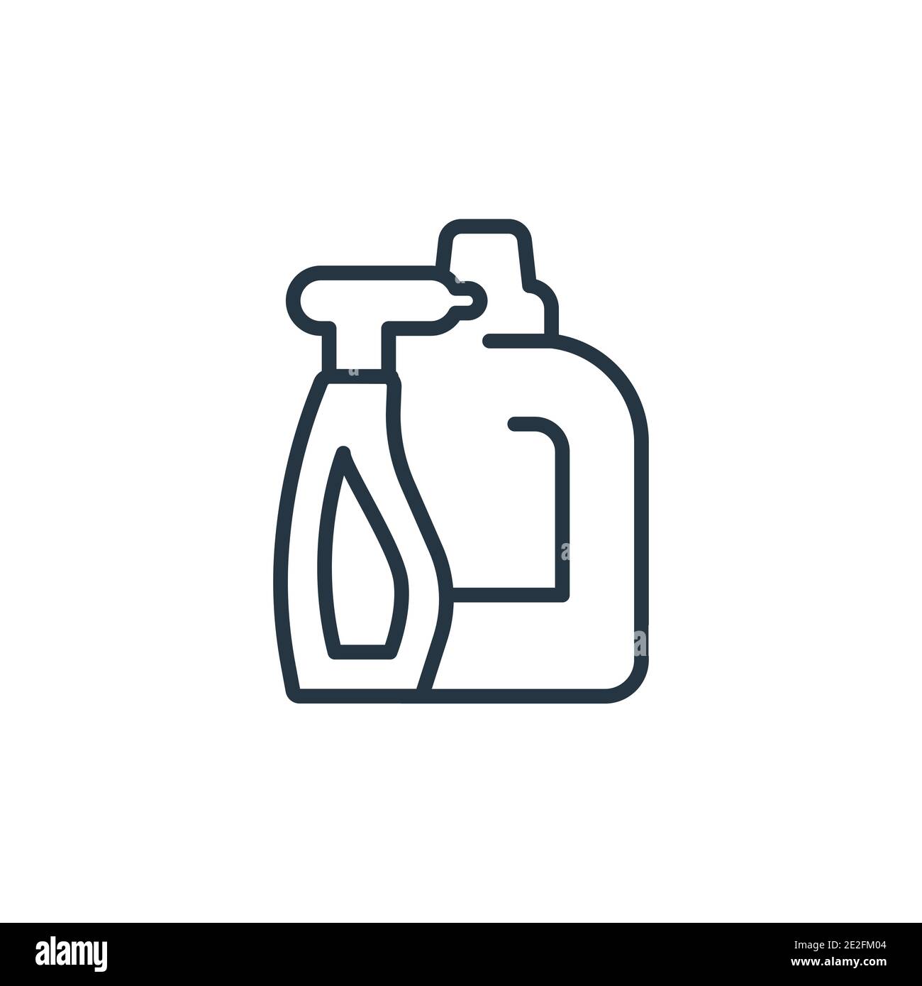 Cleaning products outline vector icon. Thin line black cleaning ...