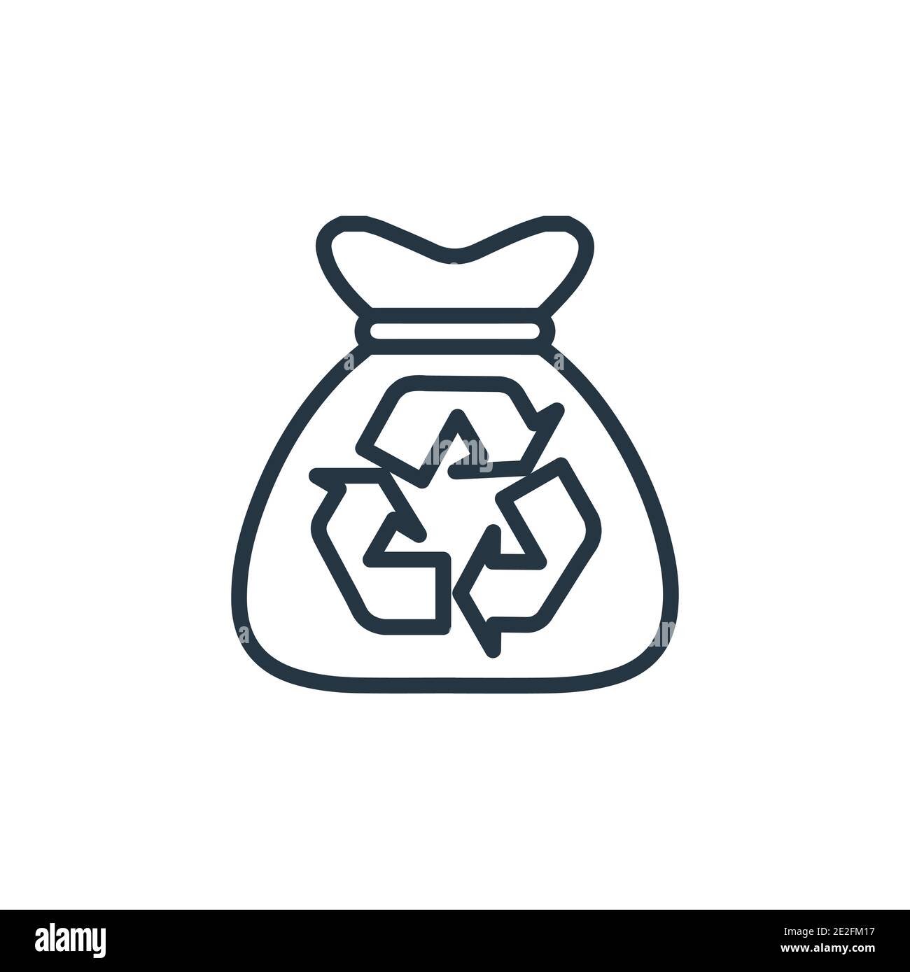 Garbage outline vector icon. Thin line black garbage icon, flat vector ...