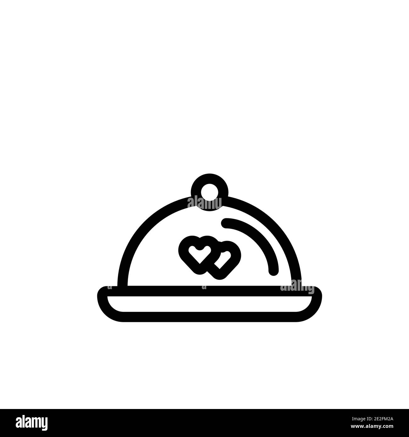 Wedding dinner outline vector icon. Thin line black wedding dinner icon ...
