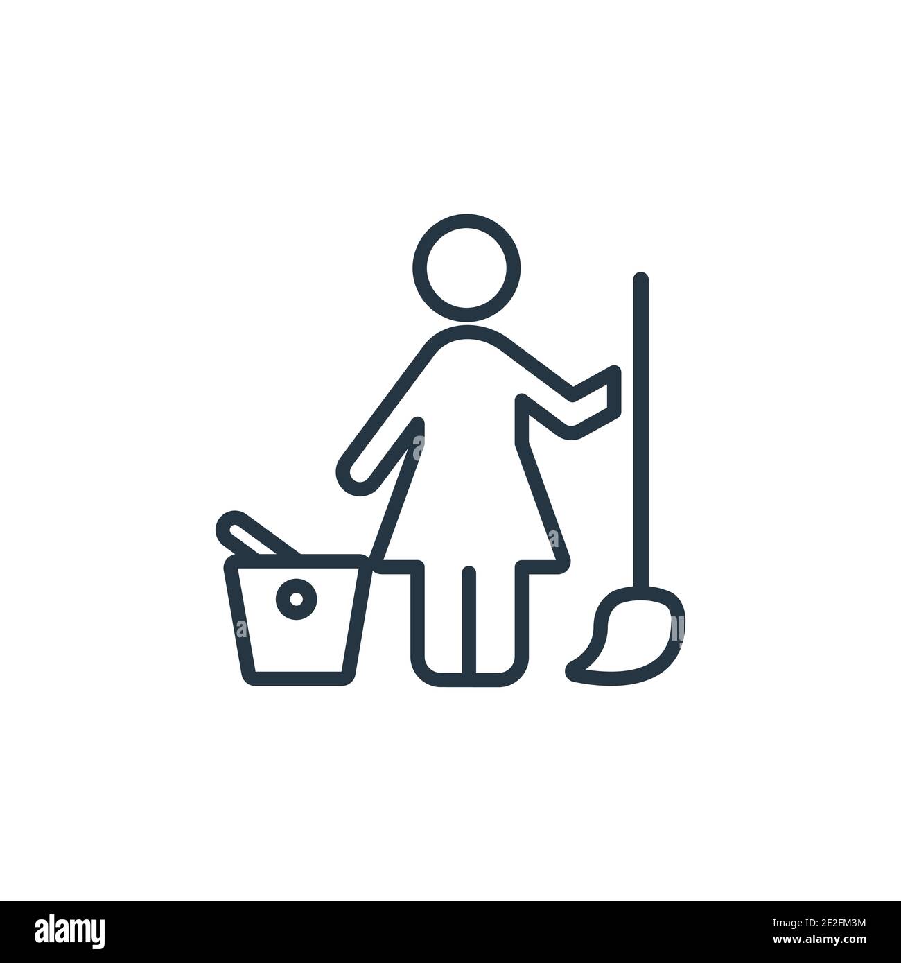 Cleaner outline vector icon. Thin line black cleaner icon, flat vector ...