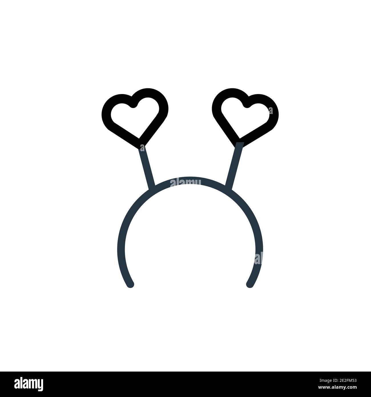 Headband outline vector icon. Thin line black headband icon, flat ...