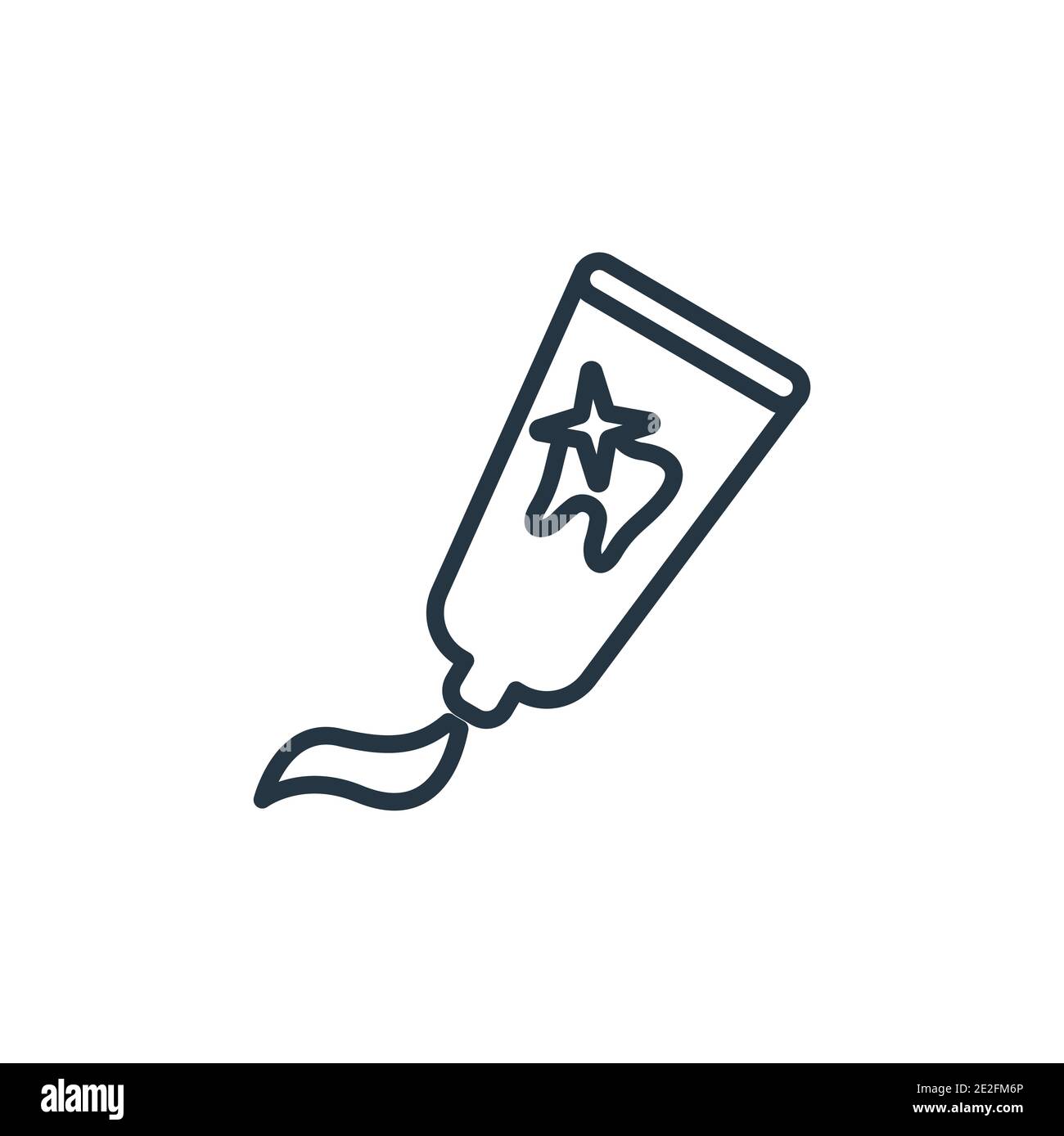 Toothpaste cleanin outline vector icon. Thin line black toothpaste ...
