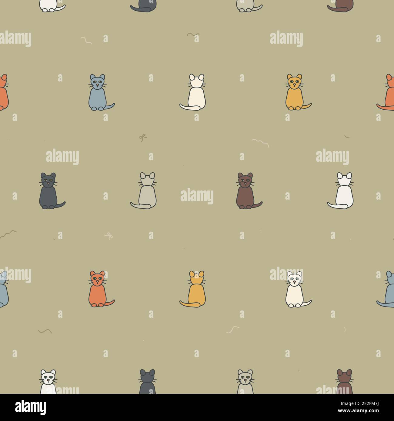 Outline cats background - vector background Stock Vector Image & Art ...