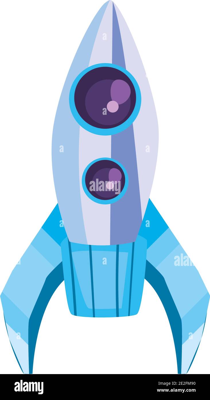 Space blue rocket of universe cosmos and futuristic theme Vector ...