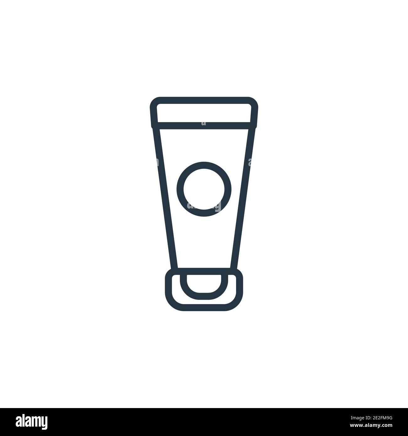 Cream tube outline vector icon. Thin line black cream tube icon, flat ...