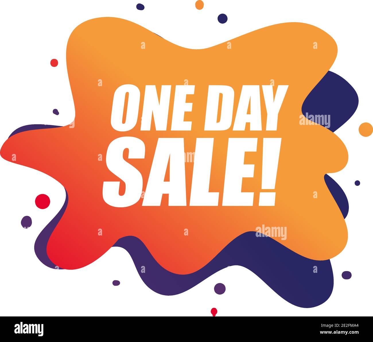 one day sale in splash design, sale offer shopping and discount theme ...