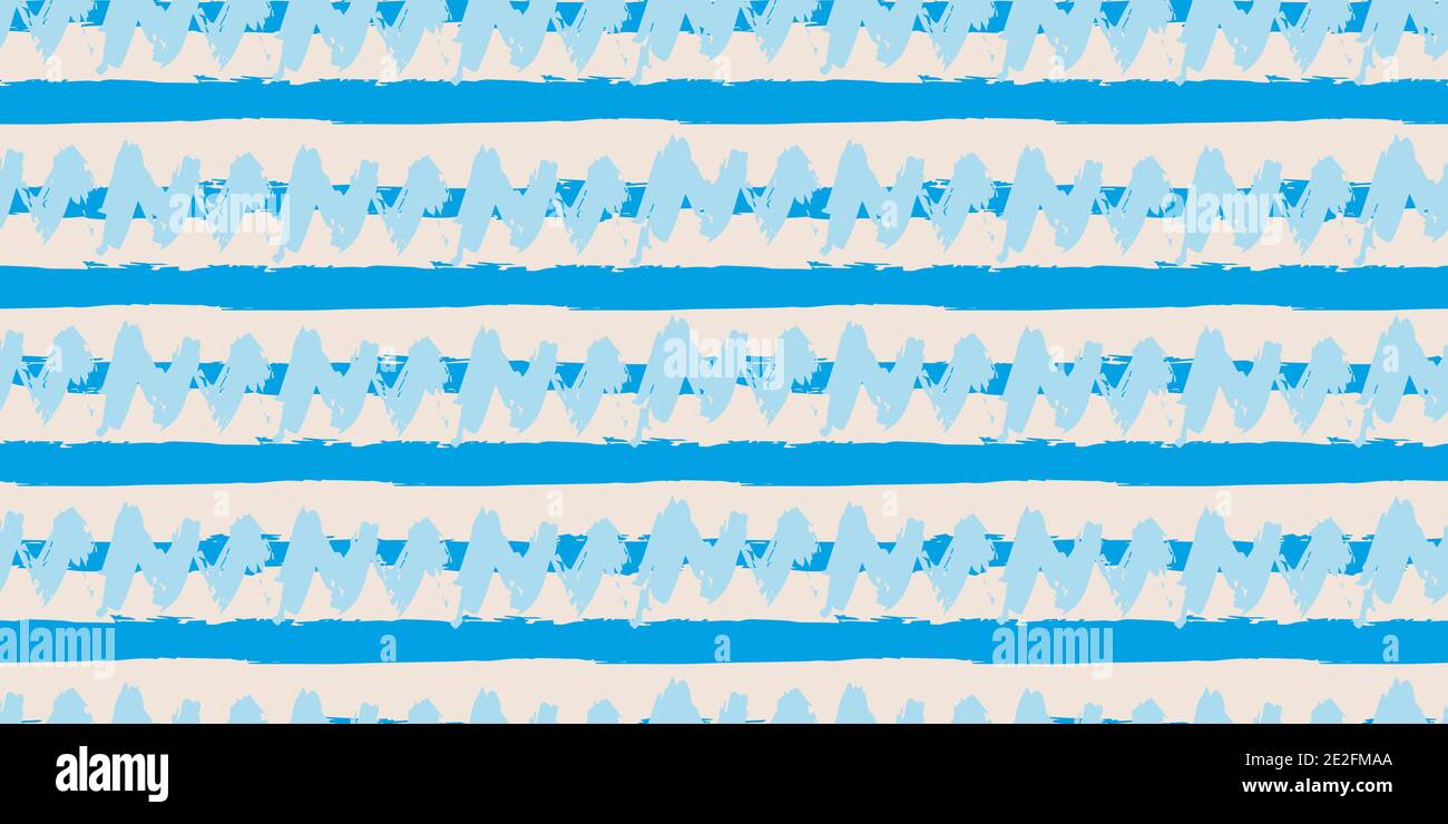Seamless original pattern. Long color stripe, waves. Vector hand ...
