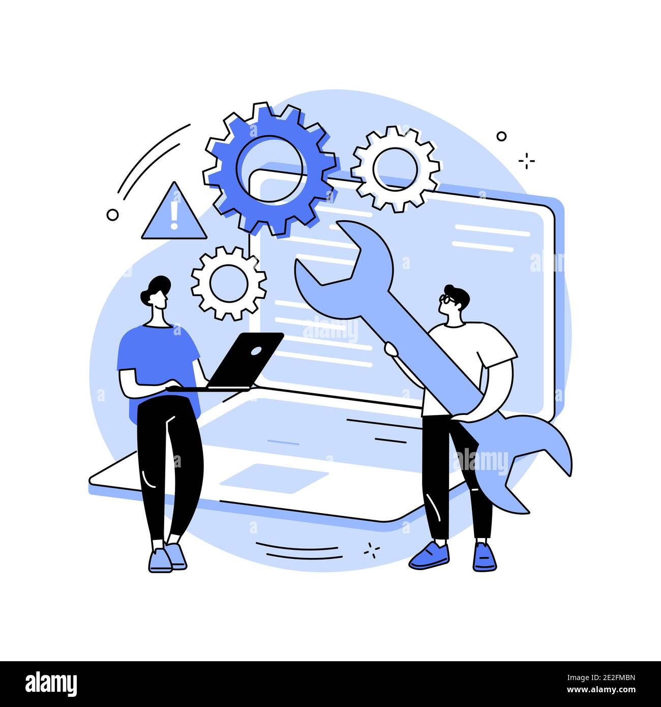 Computer troubleshooting abstract concept vector illustration Stock ...