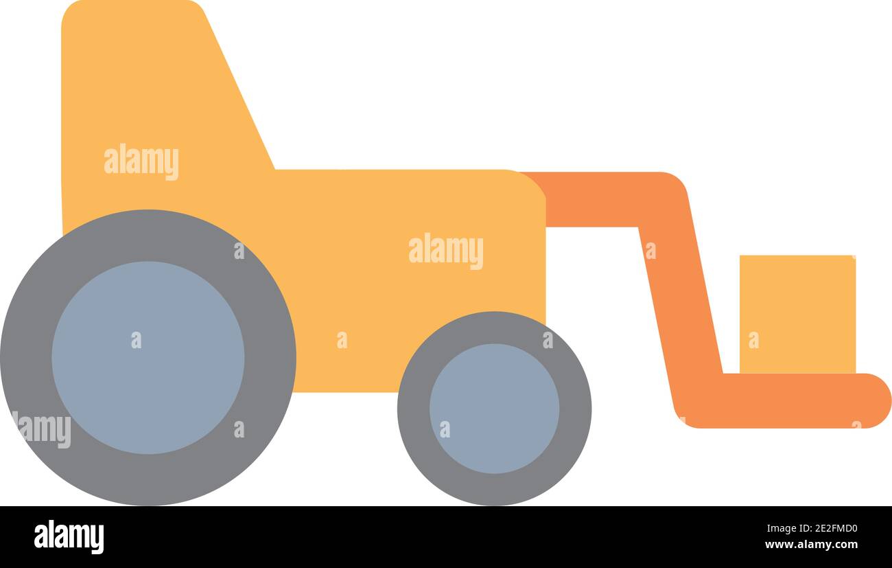 construction front loader truck icon over white background, flat style ...