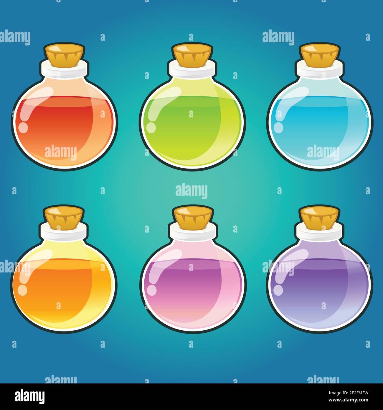 Bottles of magic potions set Stock Vector Image & Art - Alamy