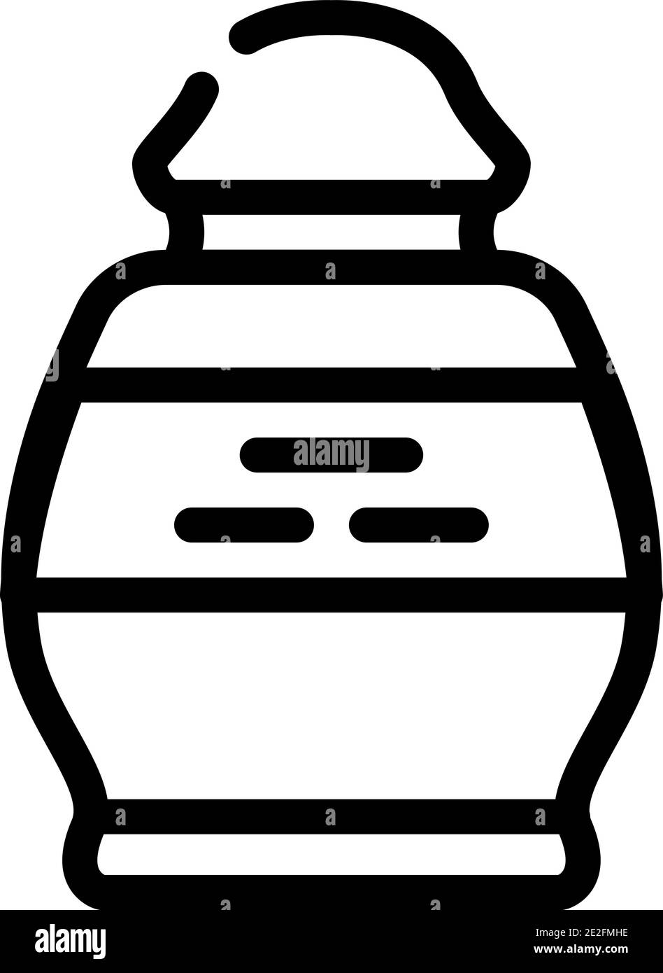 burial urn line icon vector illustration black Stock Vector Image & Art ...