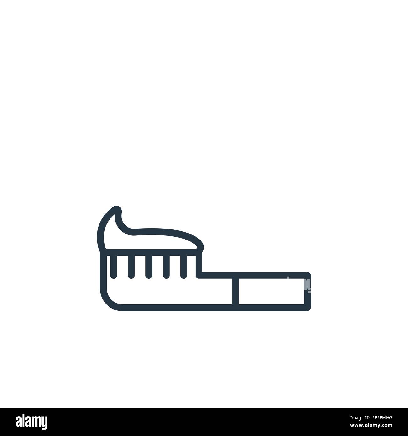 Toothbrush outline vector icon. Thin line black toothbrush icon, flat ...