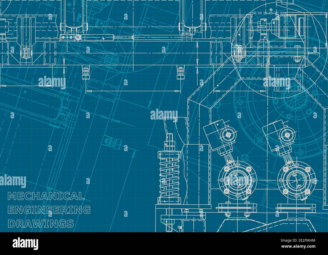 Computer aided design system. Blueprint. Corporate style Stock Vector ...