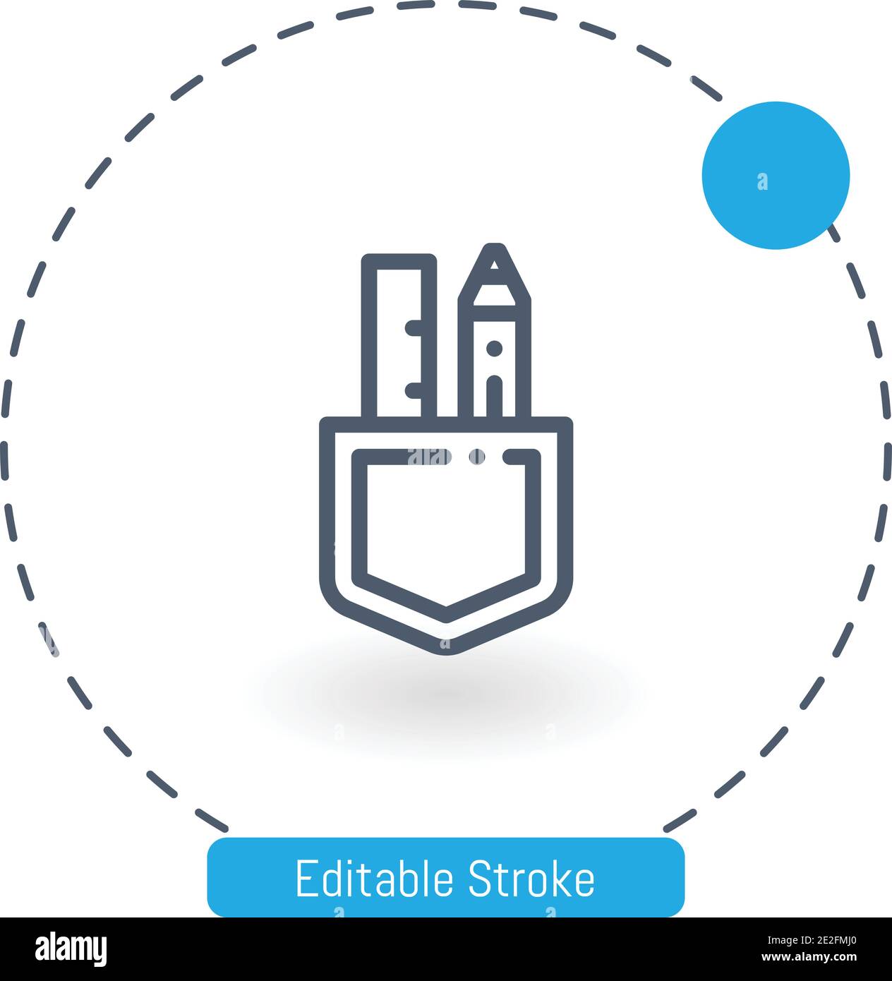 pocket vector icon editable stroke outline icons for web and mobile ...