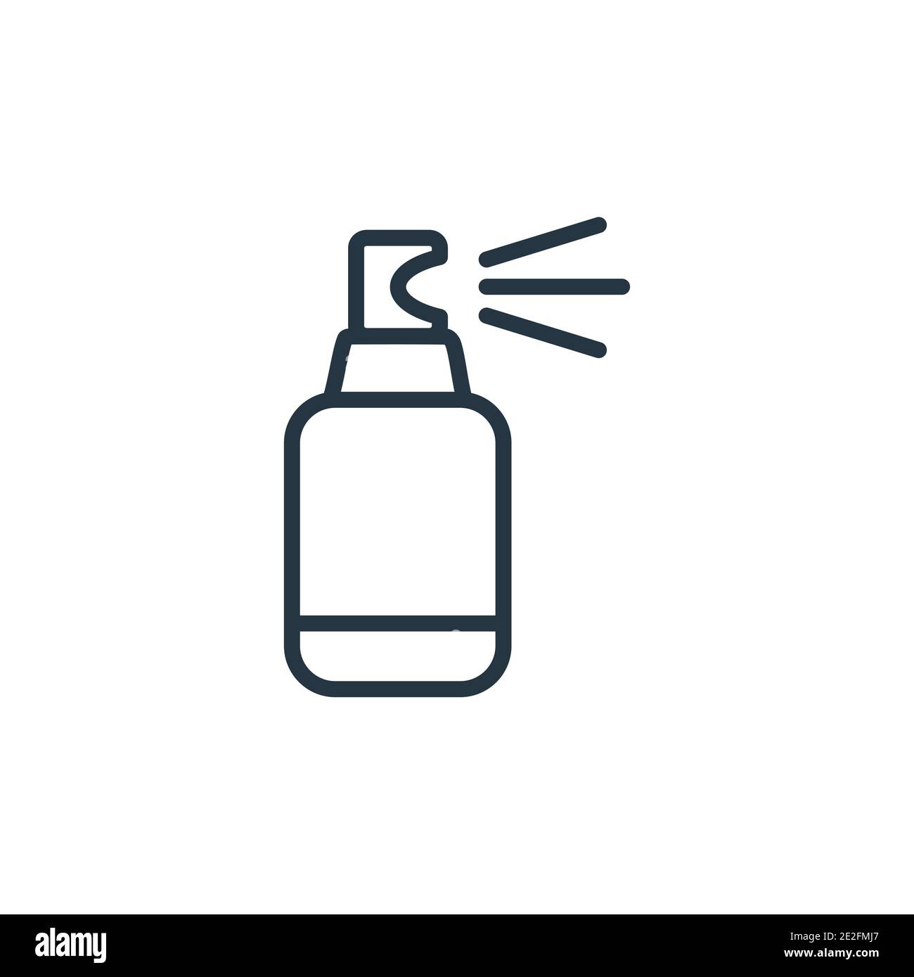 Spray outline vector icon. Thin line black spray icon, flat vector ...