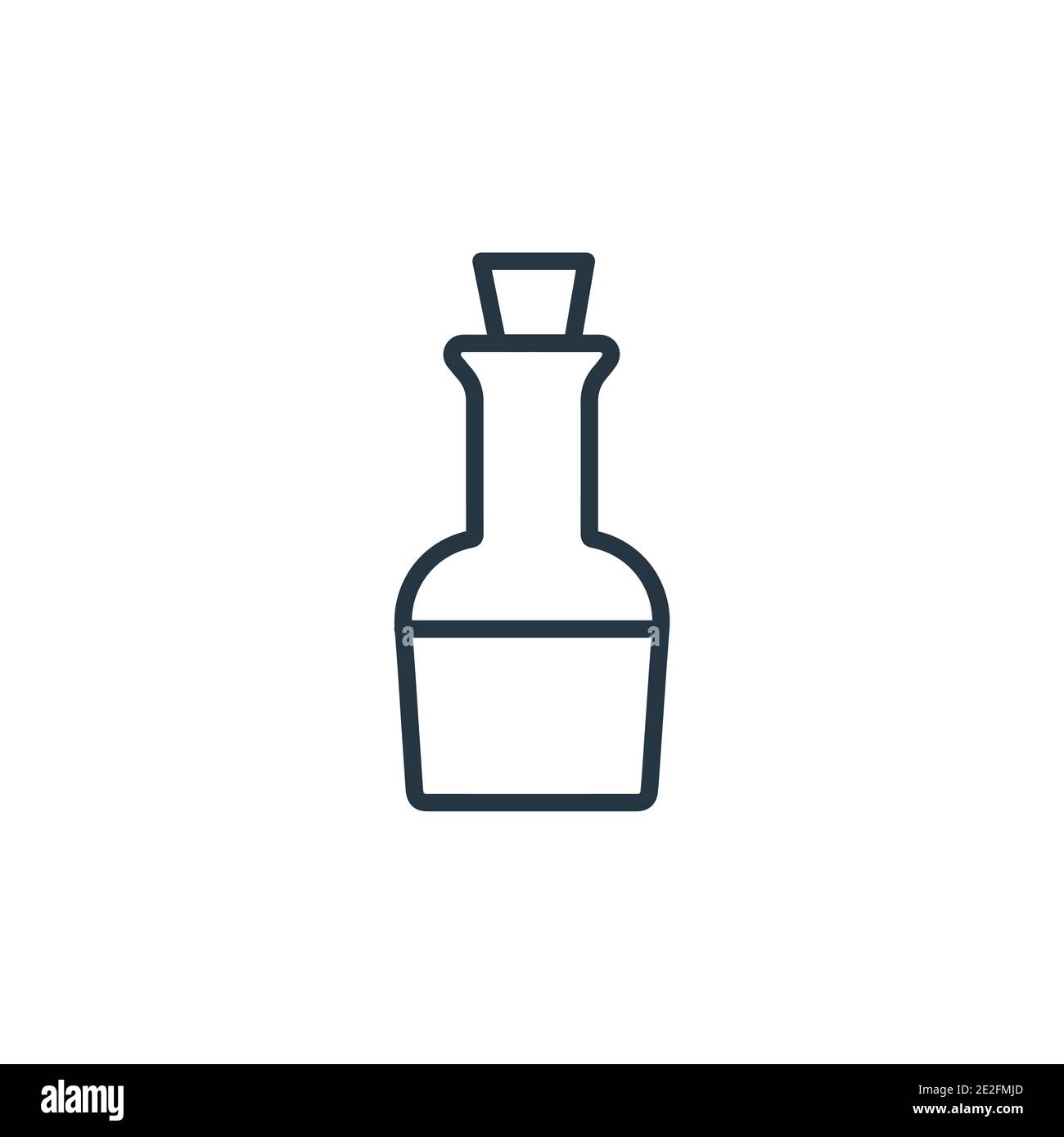 Vinegar outline vector icon. Thin line black vinegar icon, flat vector ...