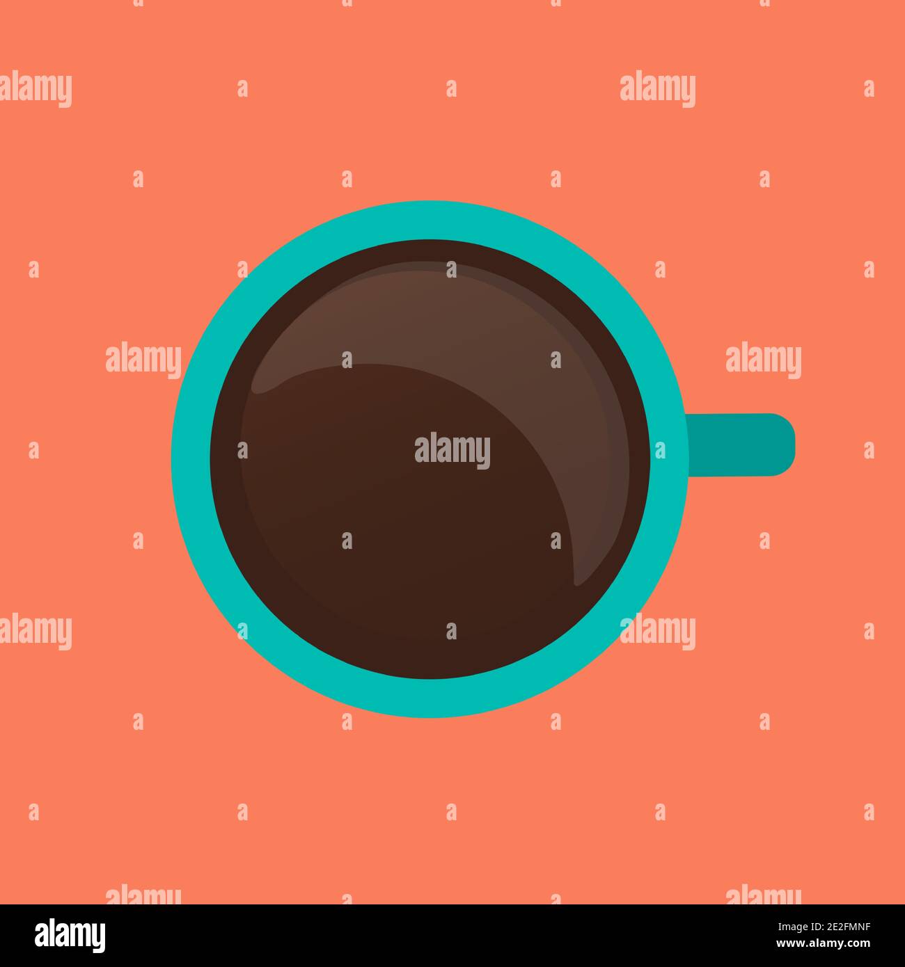 Simple Cup of black coffee icon. Vector Illustration Stock Vector Image ...