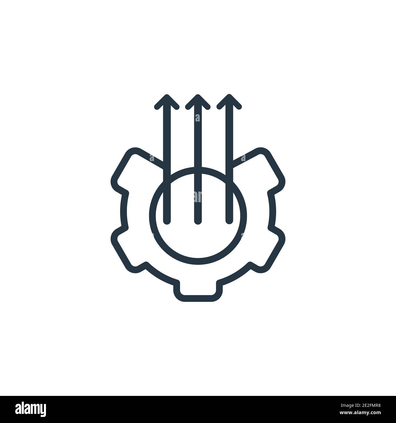 Production outline vector icon. Thin line black production icon, flat ...