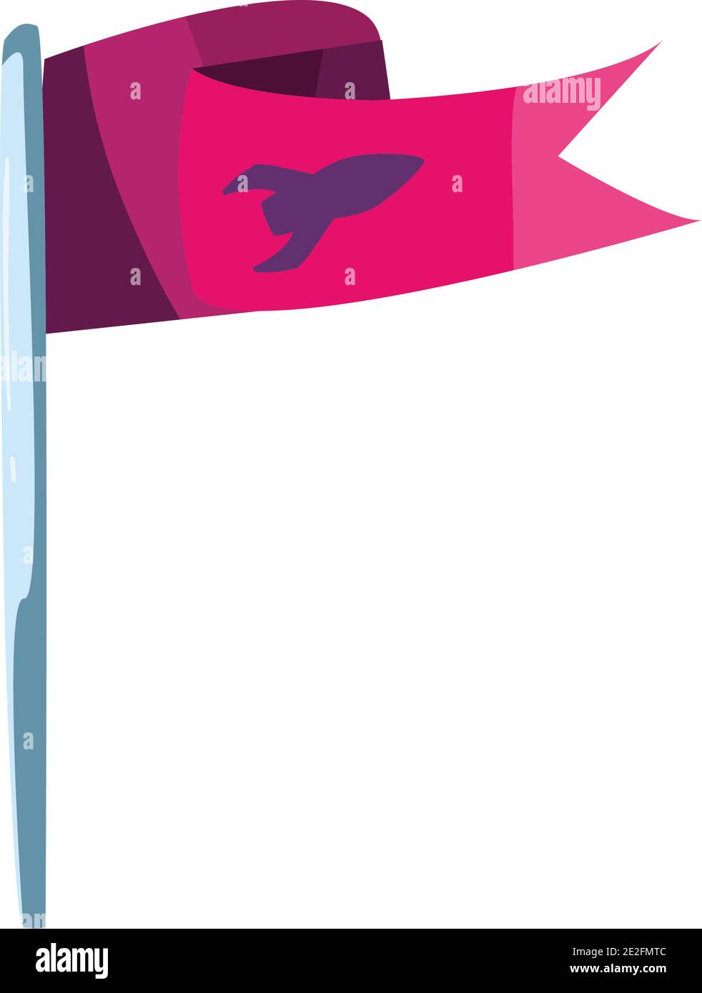 Space rocket flag of universe cosmos and futuristic theme Vector ...