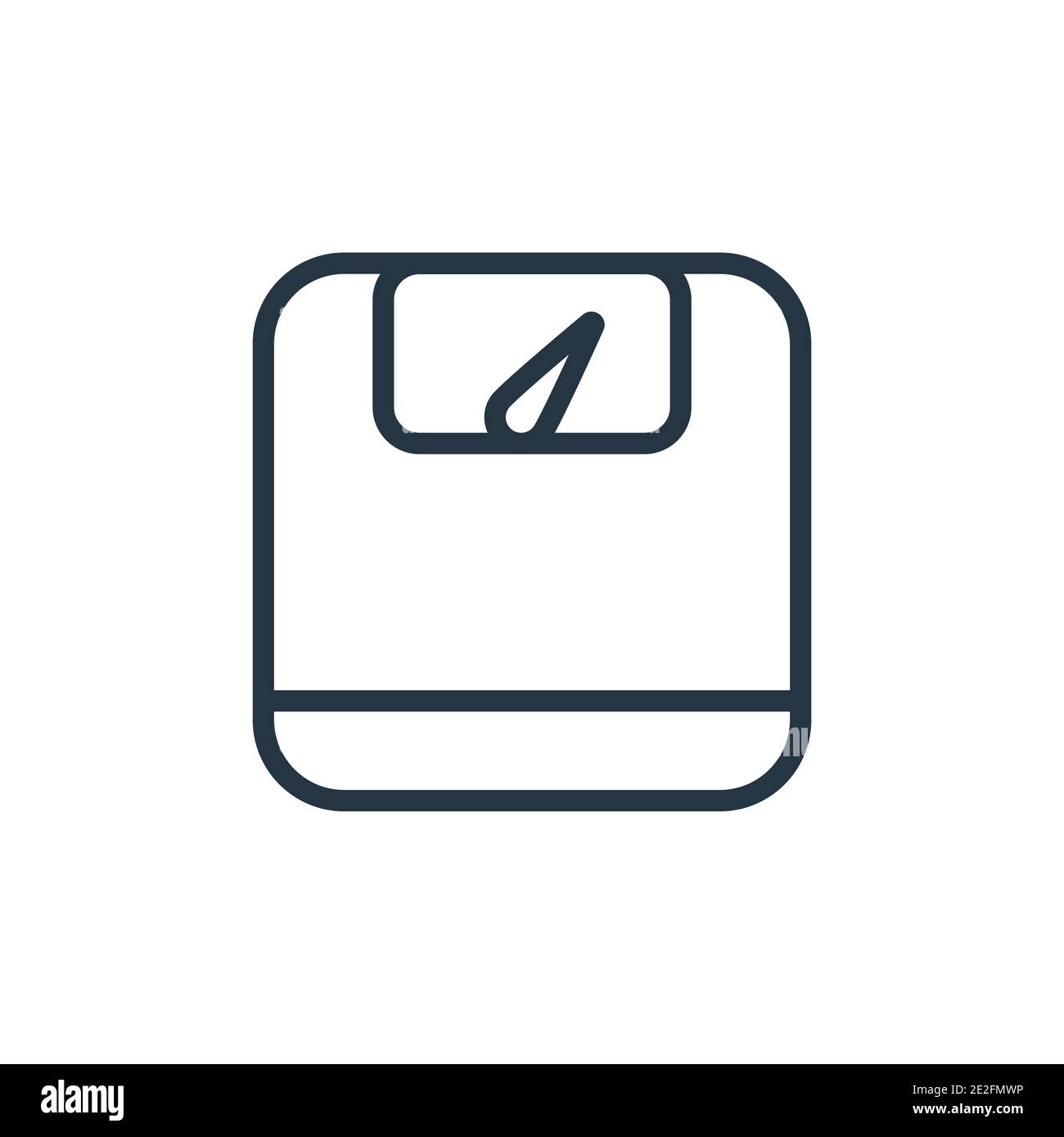 Big scale outline vector icon. Thin line black big scale icon, flat vector simple element ...