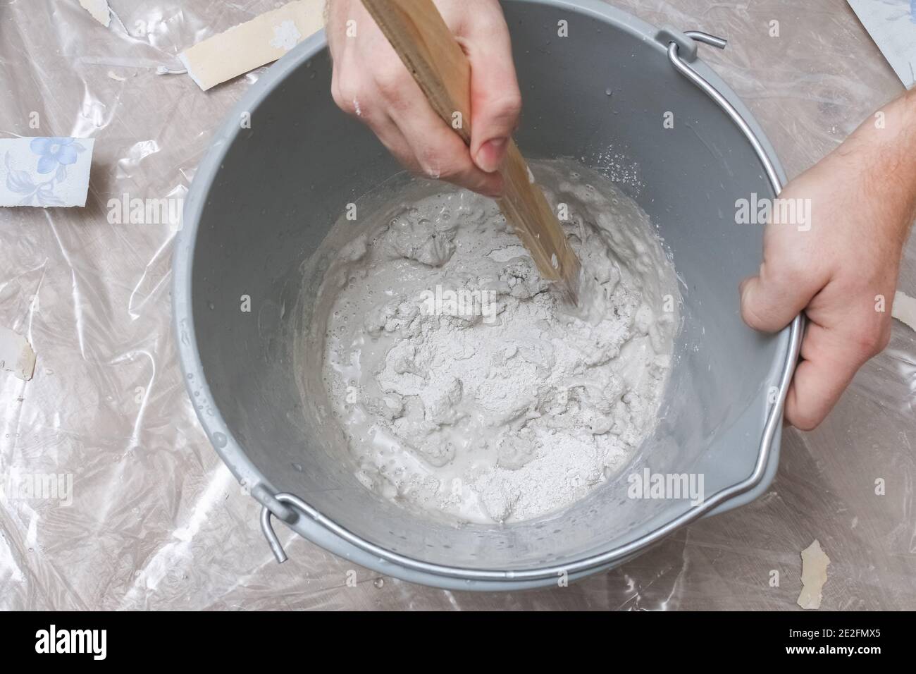 Construction mixing solution close up hi-res stock photography and ...