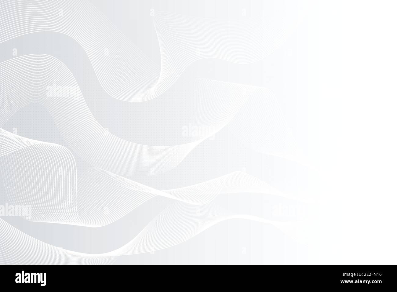 Abstract gray and white lines wavy artwork template. Overlapping ...