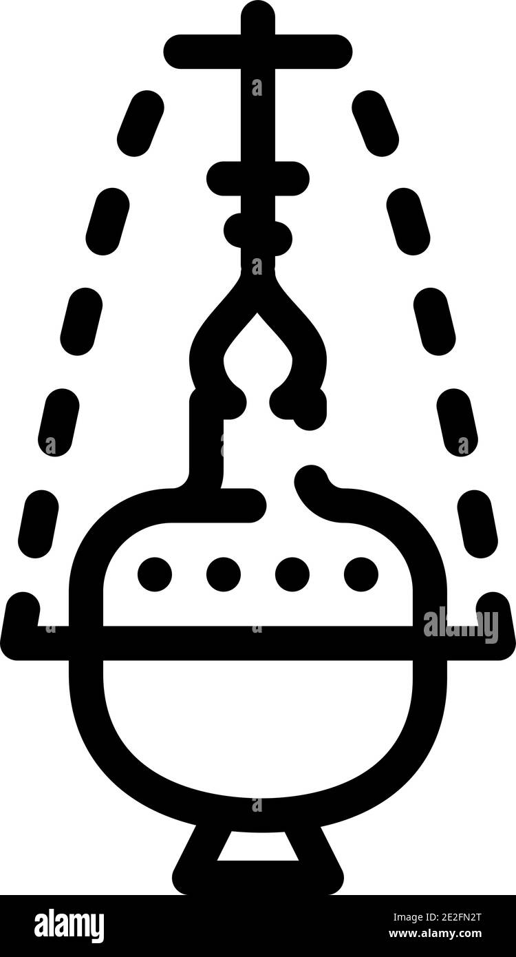 censer priest line icon vector illustration black Stock Vector Image ...