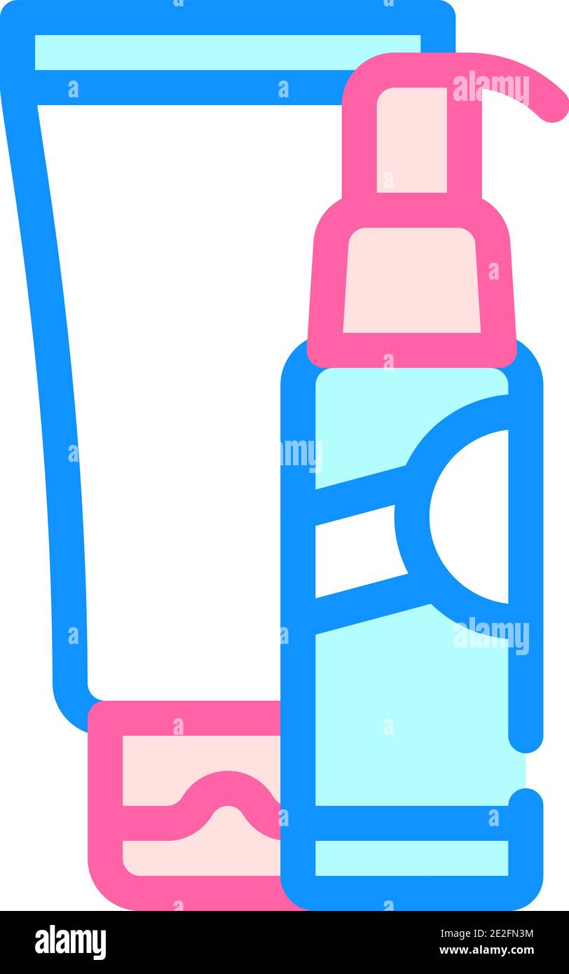 milk and hair emulsion color icon vector illustration Stock Vector ...