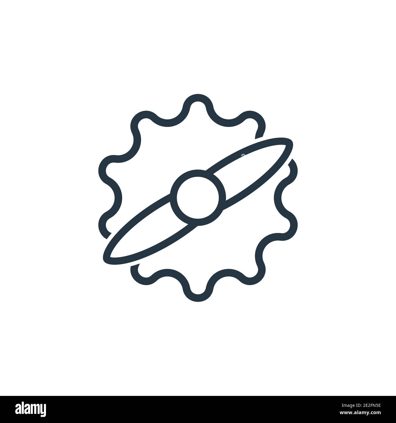 Gamma ray outline vector icon. Thin line black gamma ray icon, flat ...