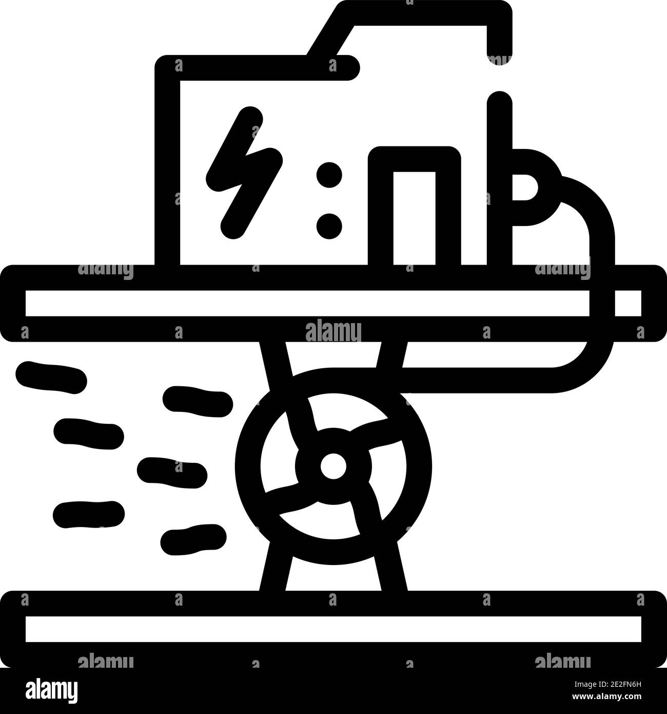 hydro generator line icon vector illustration Stock Vector Image & Art ...