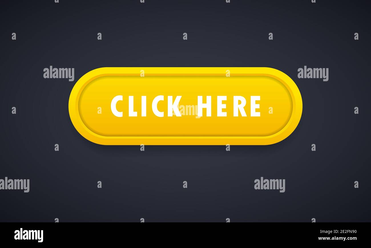 Click here button isolated on white background. Click here icon. Vector ...