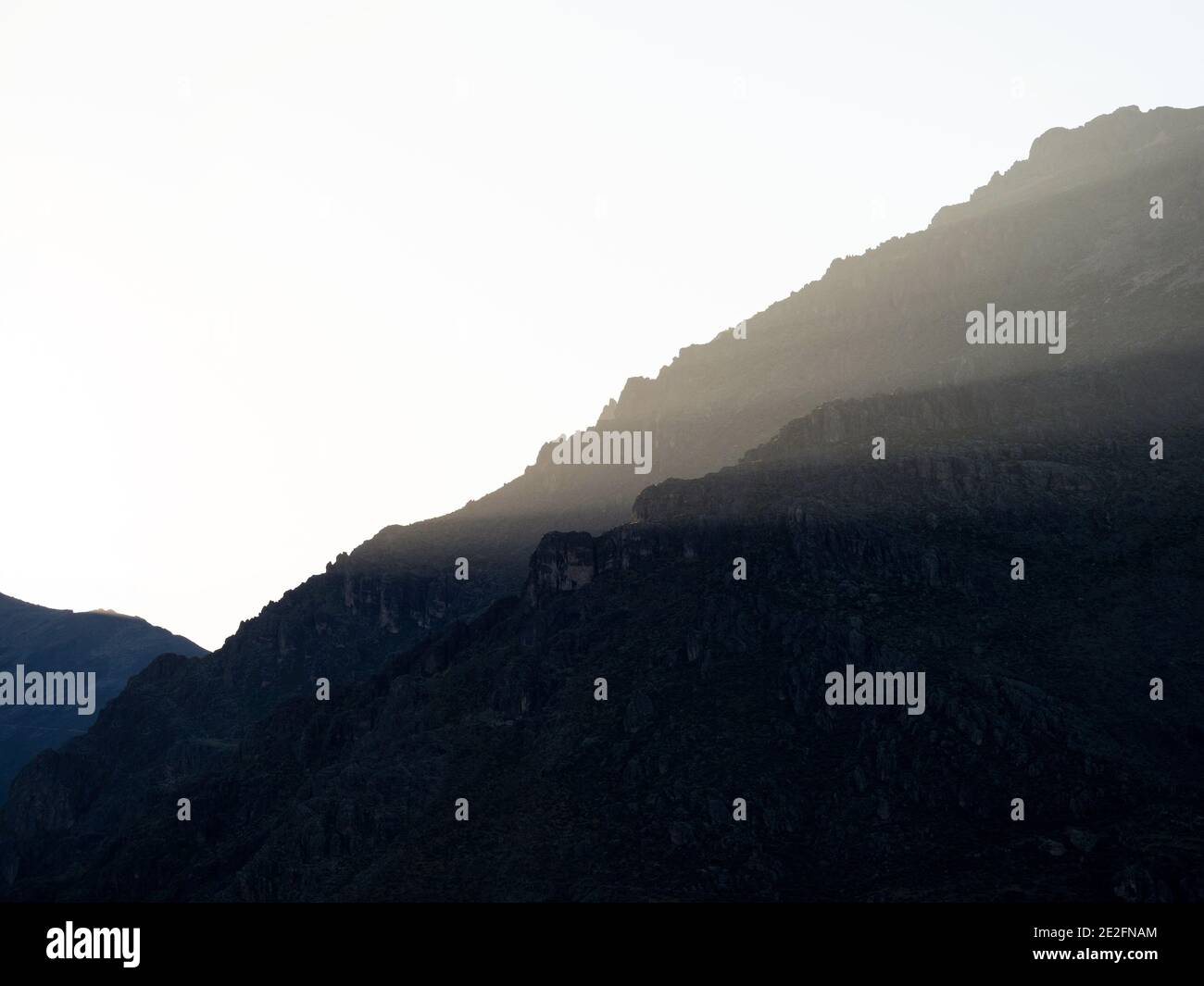 Panorama view of Marcahuasi andes plateau meseta rock formations ...