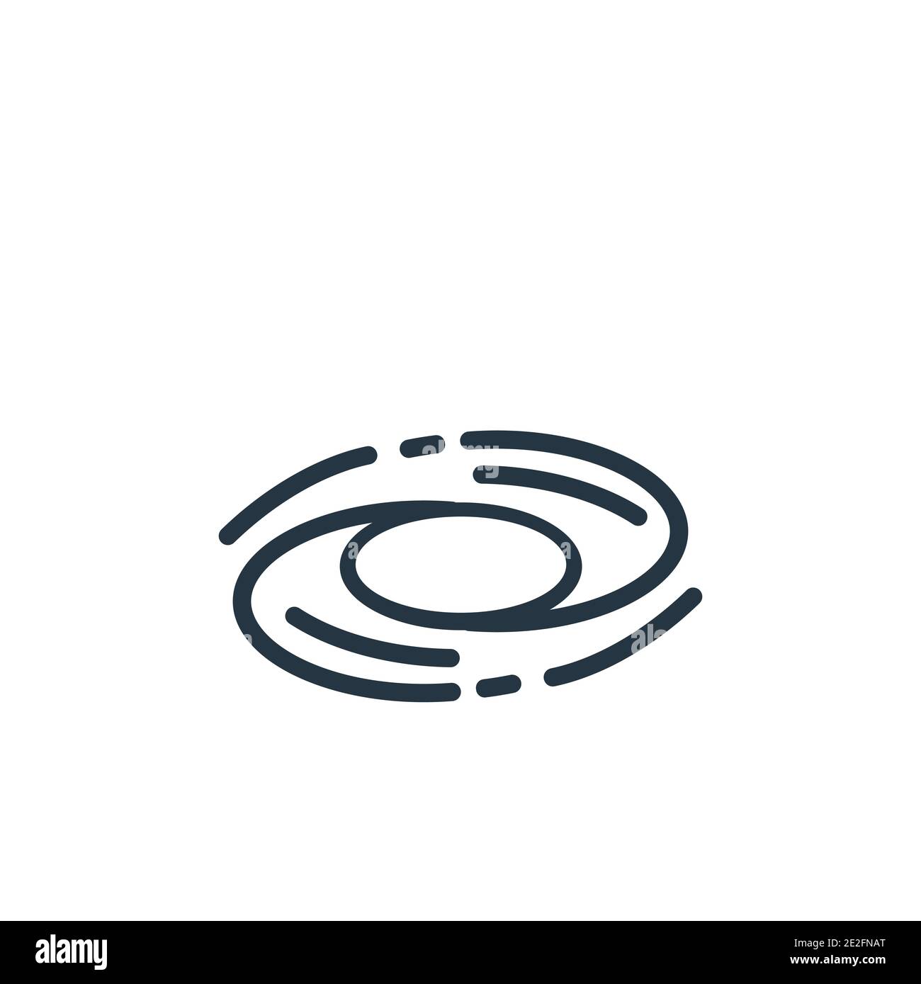 Nebula outline vector icon. Thin line black nebula icon, flat vector ...