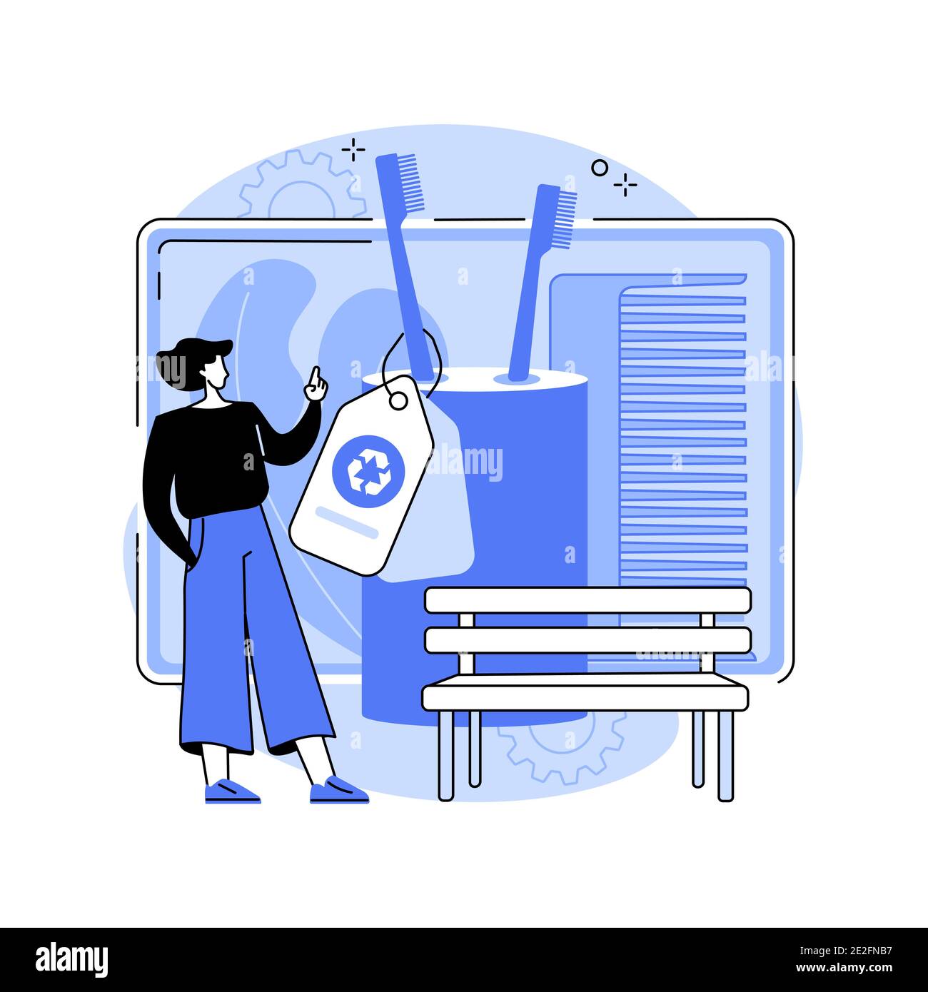 Waste free wood products abstract concept vector illustration Stock ...