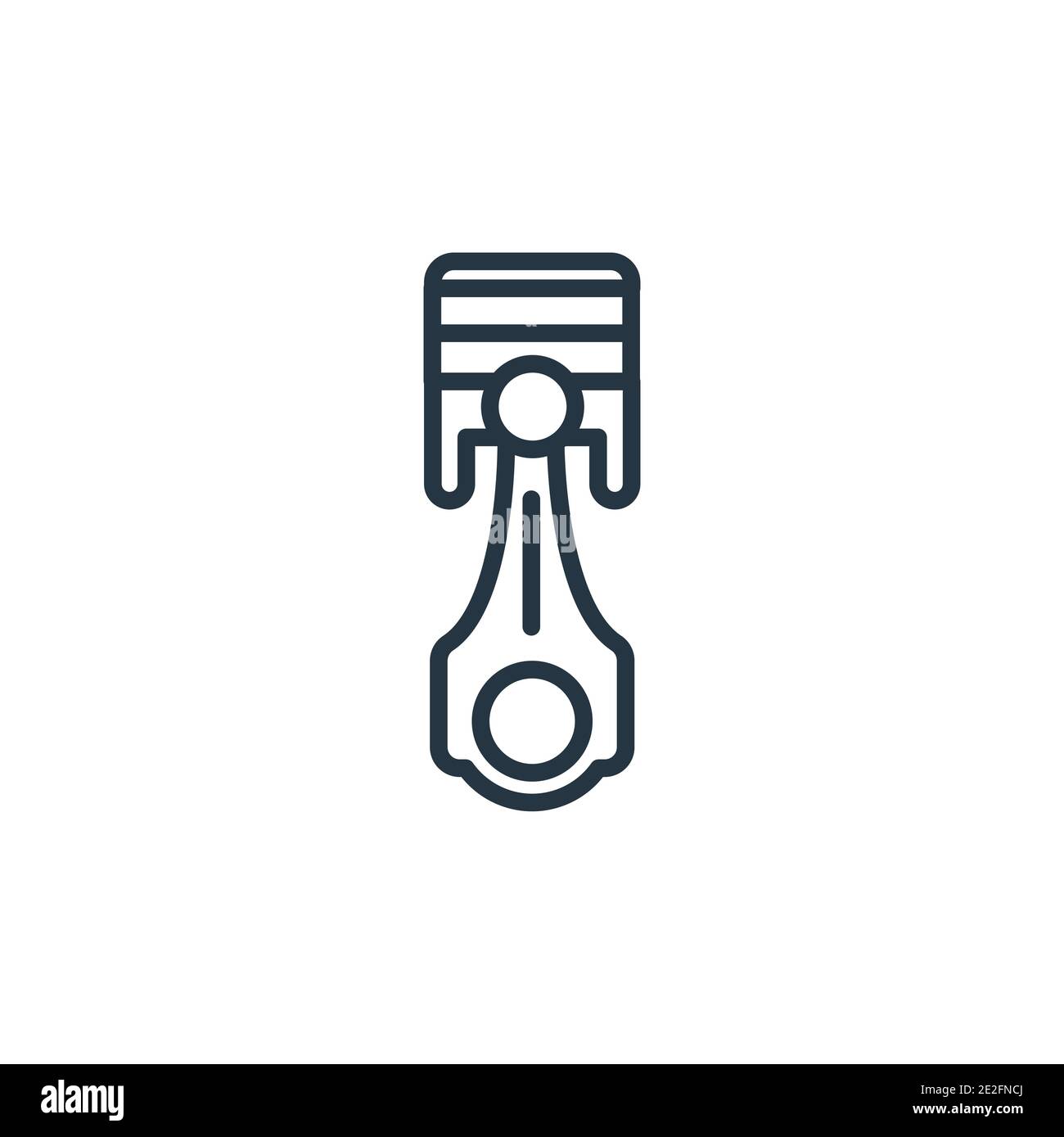 Car cylinder outline vector icon. Thin line black car cylinder icon ...