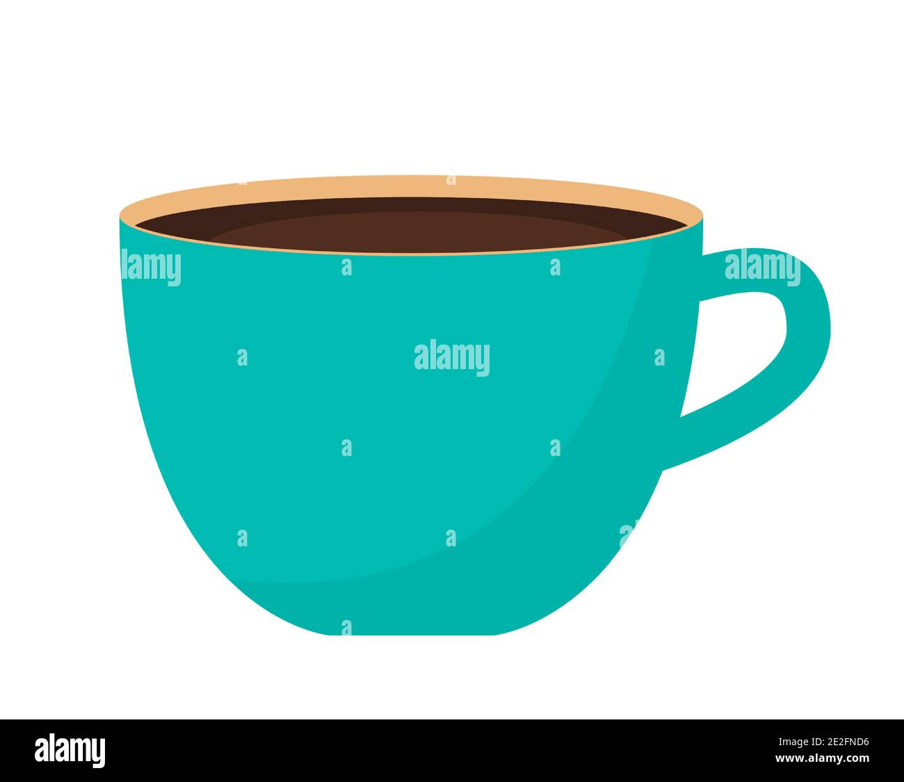 Simple Cup of black coffee icon. Vector Illustration Stock Vector Image ...